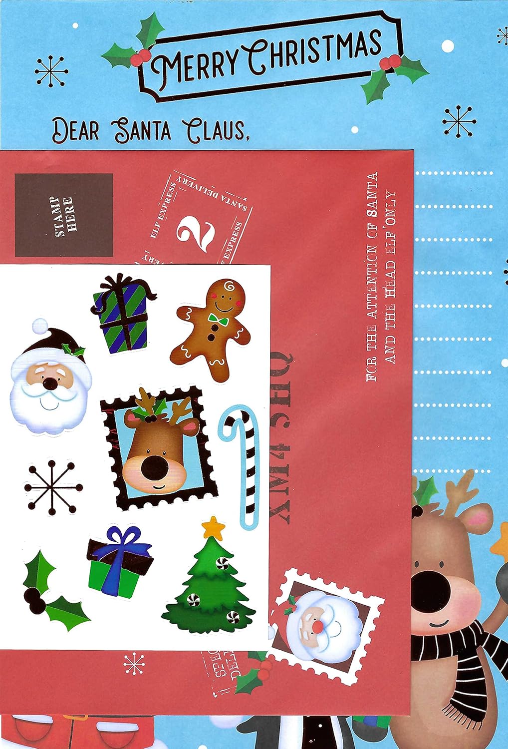 Children's Letter to Santa Activity Pack with Stickers ...